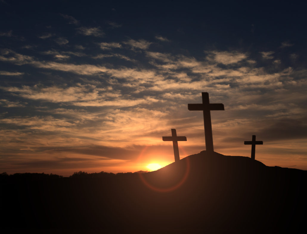 Three crosses on a hill - Freedom Worship Center